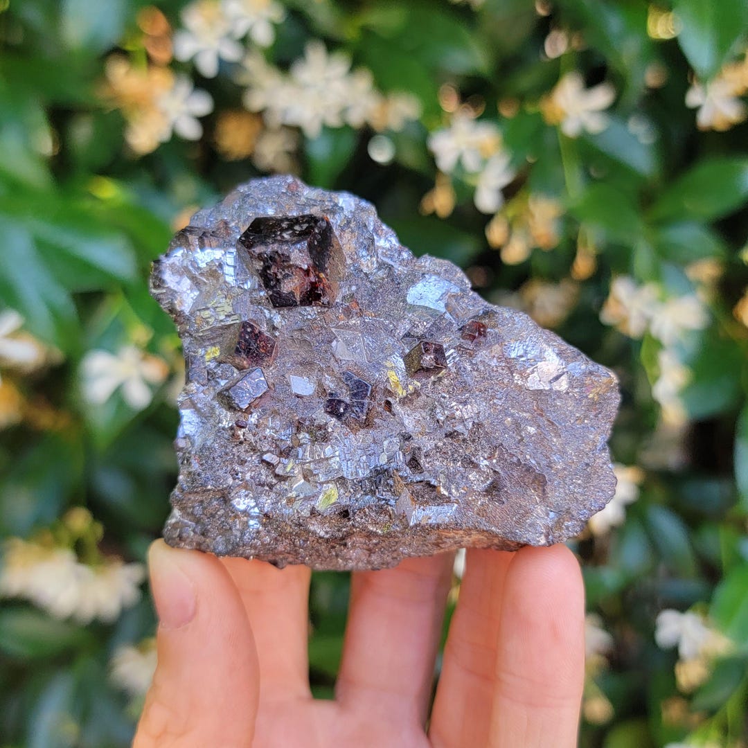 Spessartine Garnet in Galena From Broken Hill, New South Wales ...