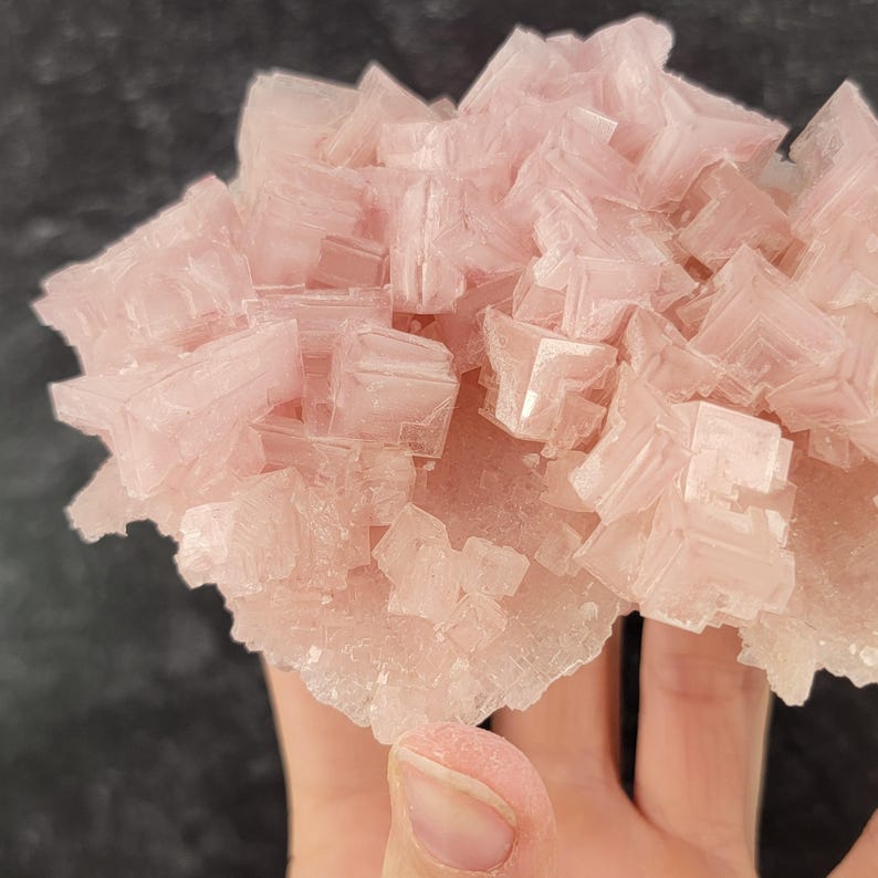 Self Collected Bright Pink Halite Cluster From Searles Lake, Trona ...