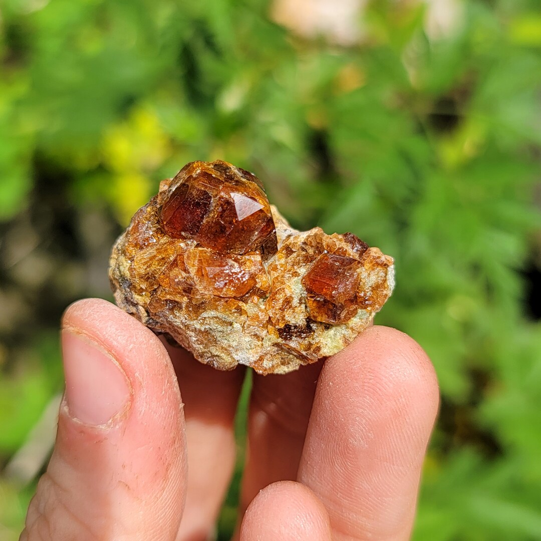 Grossular Garnet on Matrix From Inyo Co., California, USA, Red Orange ...