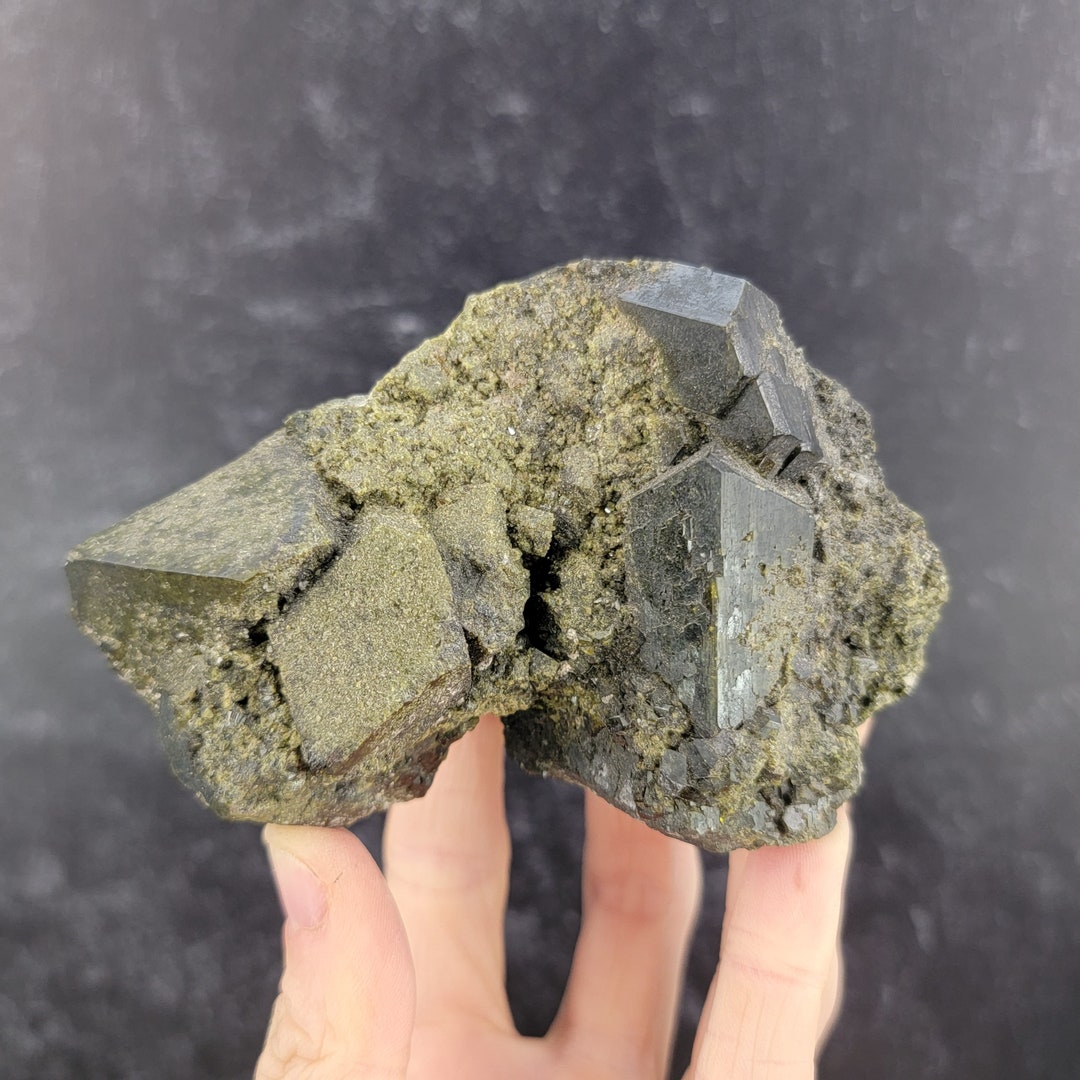 Lustrous Terminated Epidote Cluster From Peru, Self Standing Large ...