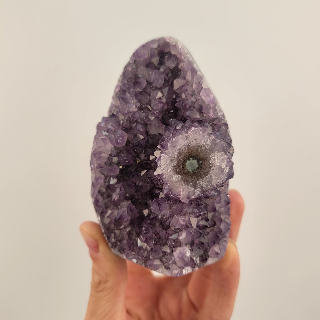 Amethyst Eye Polished Stalactite From Uruguay, Druzy Purple Amy With ...
