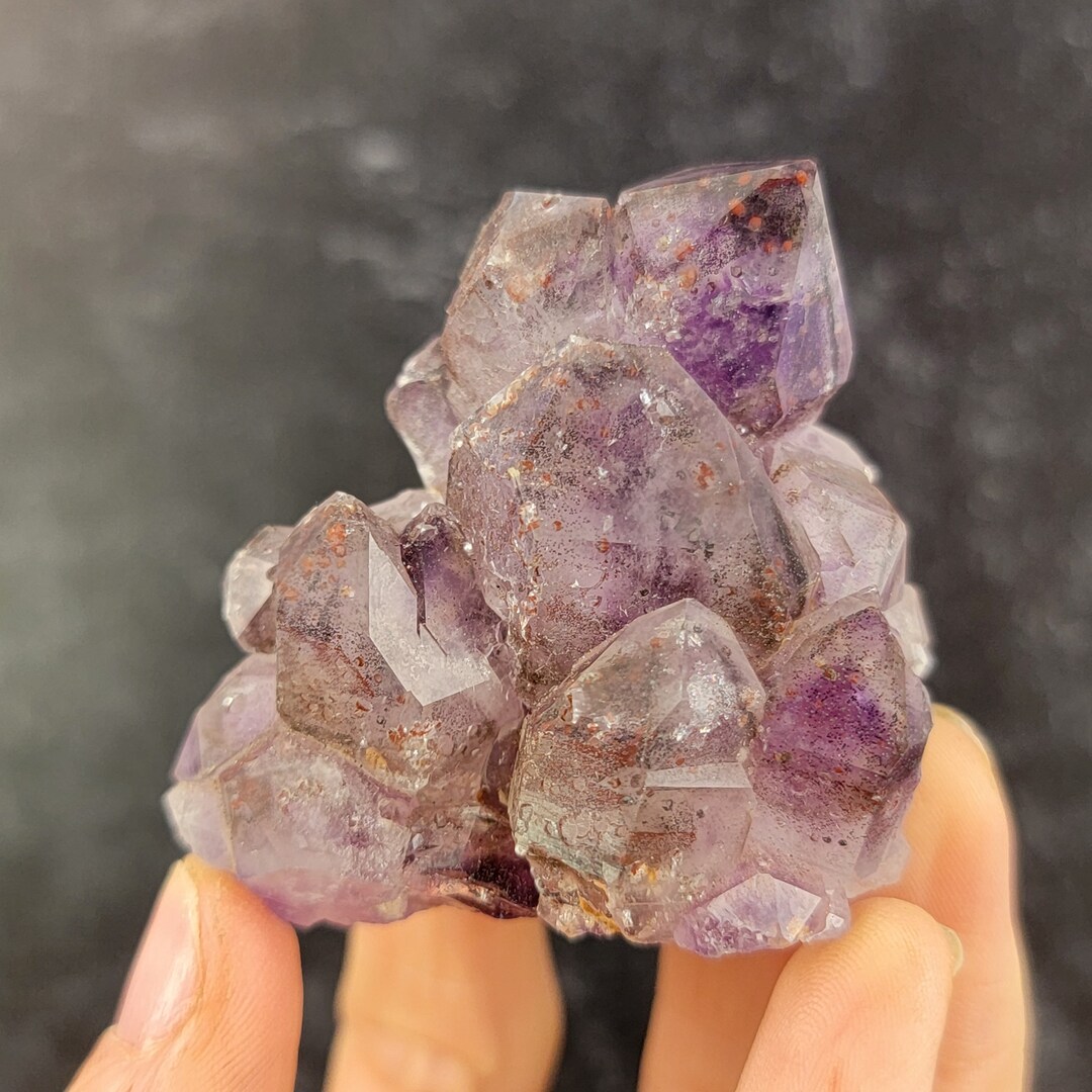Hematite Included Amethyst Cluster From the Orange River, Namibia ...