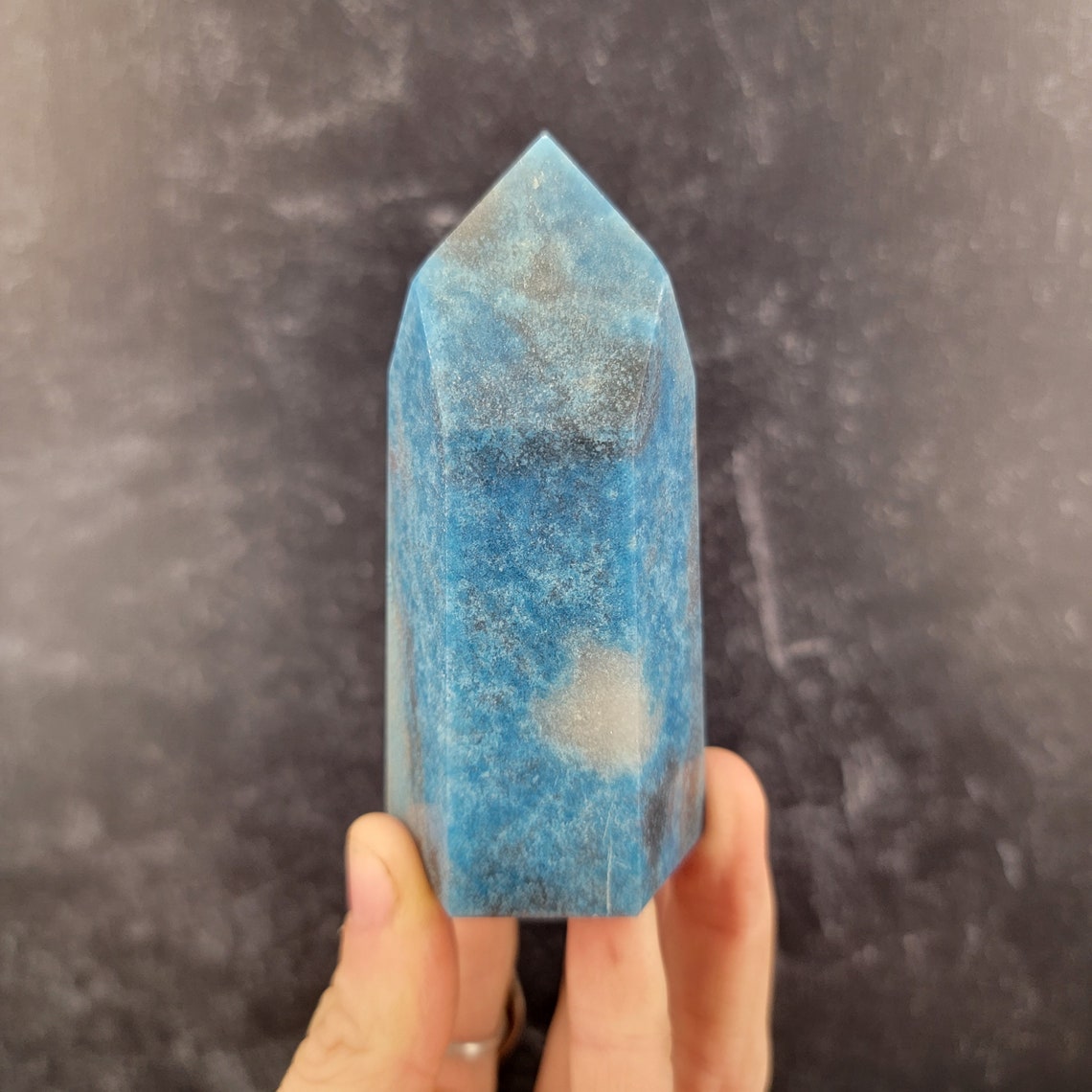 Trolleite Tower From Brazil, Polished Trolleite Point, Lazulite, Throat ...