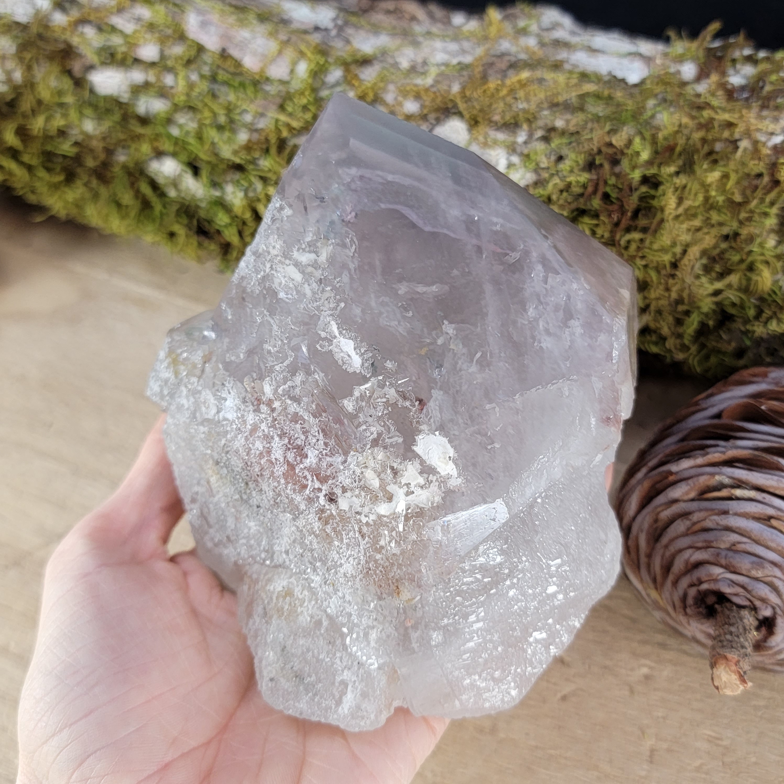 XL Scenic Included Quartz Point From Brazil Self Standing - Etsy