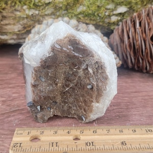 Smoky Elestial Quartz With Anatase From Brazil, Rare Tetragonal Mineral ...