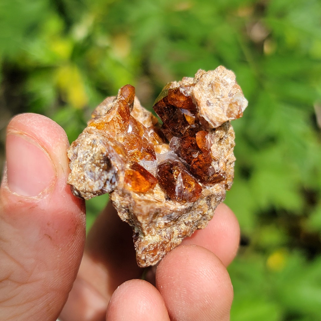 Grossular Garnet on Matrix From Inyo Co., California, USA, Red Orange ...