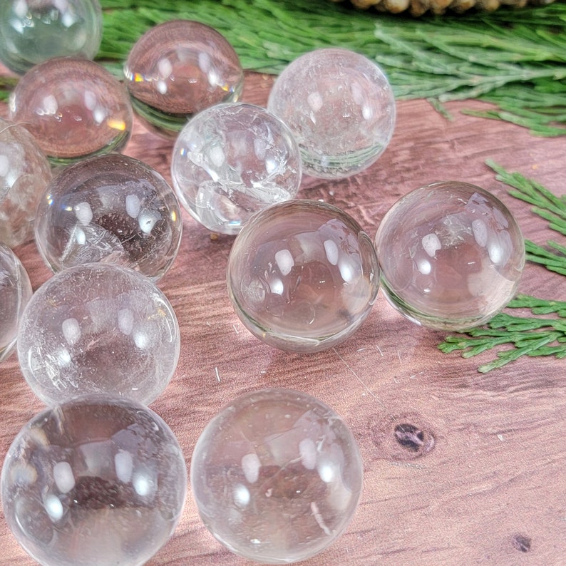 Glassy Quartz Spheres From China, Small Clear Orbs, Mini Meditation ...