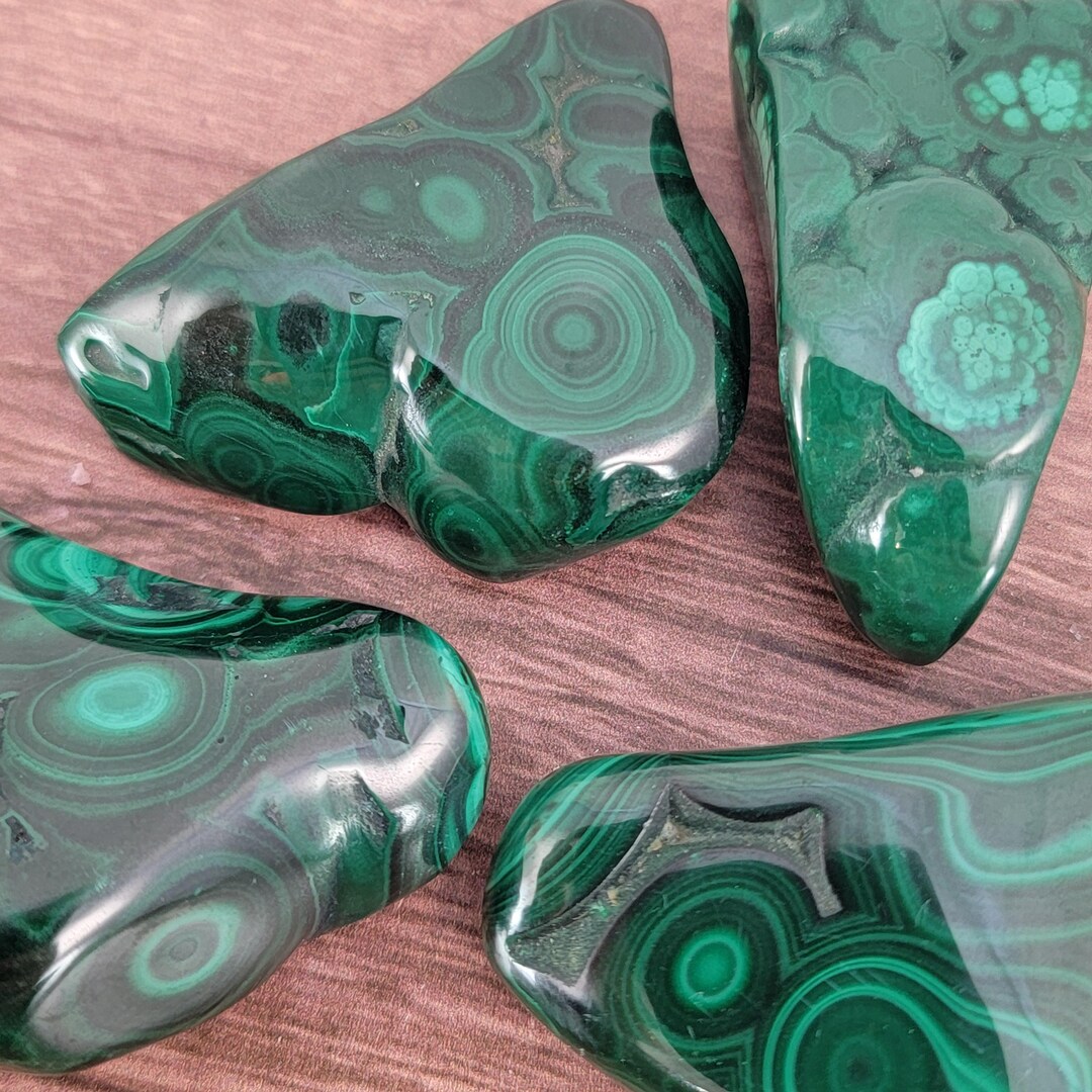 Polished Malachite From the Congo, Green Copper Mineral, DRC, Stone of ...