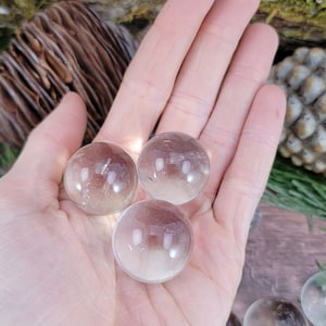 Glassy Quartz Spheres From China, Small Clear Orbs, Mini Meditation ...
