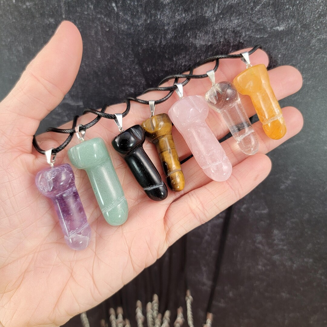 Crystal Penis Necklaces From Brazil, Mixed Dicks, Pendant Jewelry ...