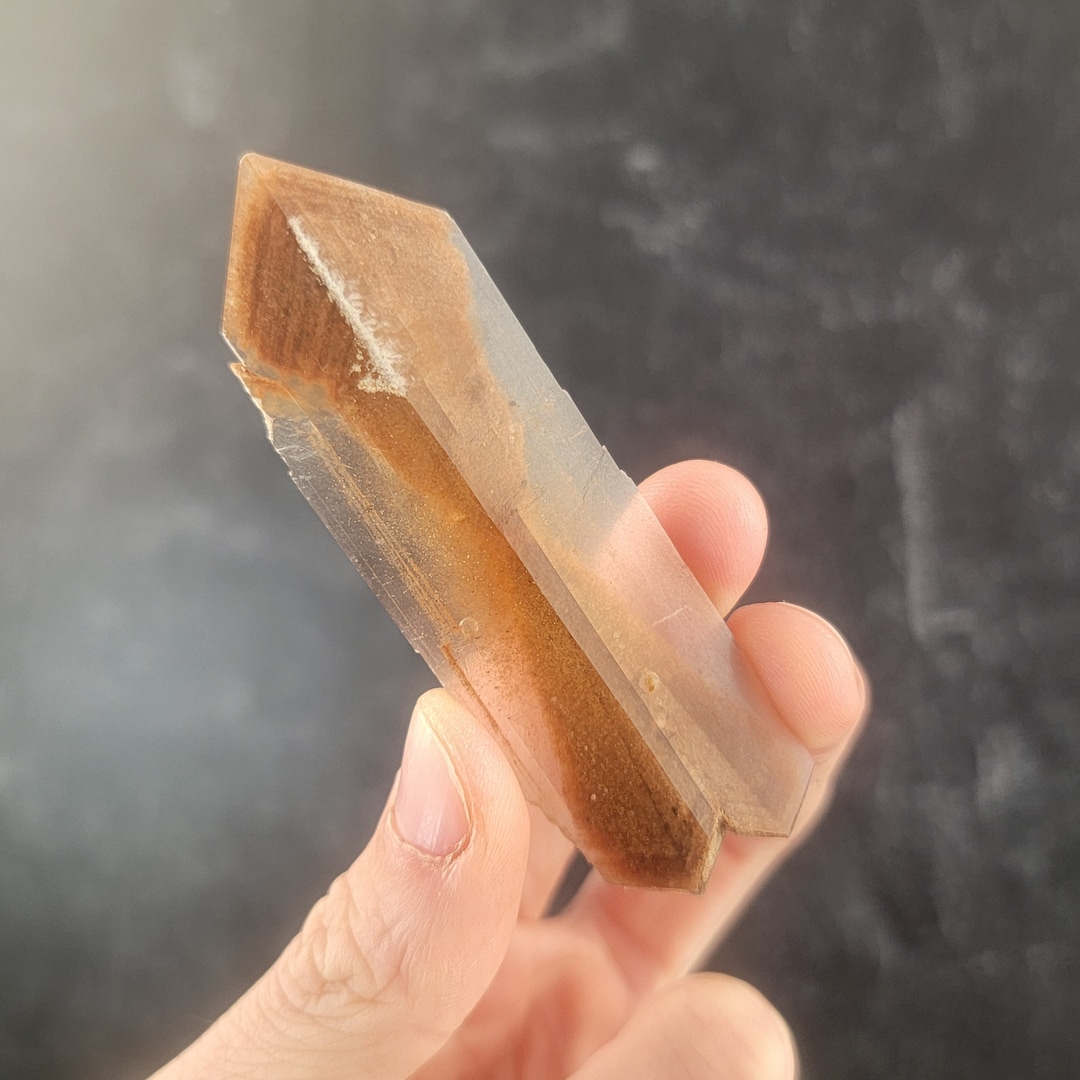 Hourglass Selenite Crystal From Oklahoma, Sand + Clay Included Glassy ...