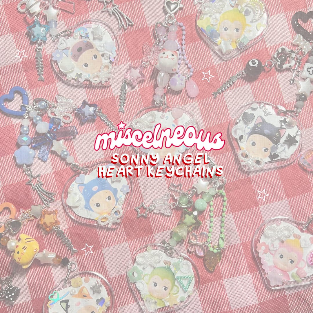 Sonny Angel Heart Frame Keychains | Charms | Bag Charms | Backpack ...