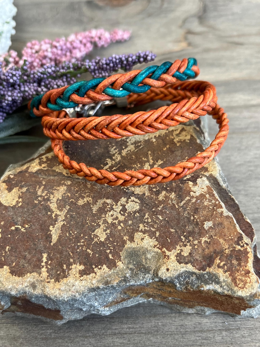 Really Cool Braided Leather Bracelets Unisex - Etsy