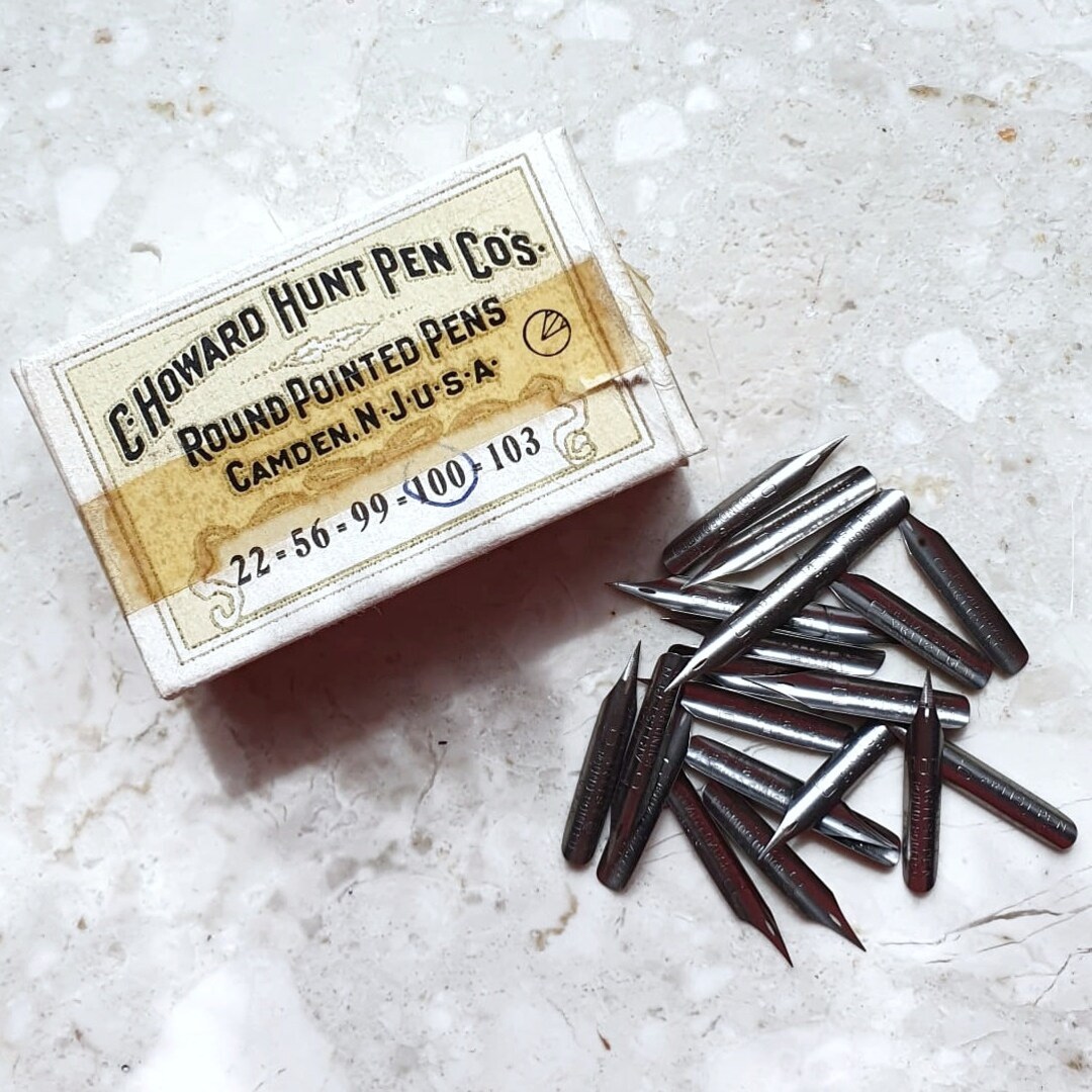 Vintage Hunt Artist Pen Nib No. 100 - Calligraphy Pointed Pen - Etsy