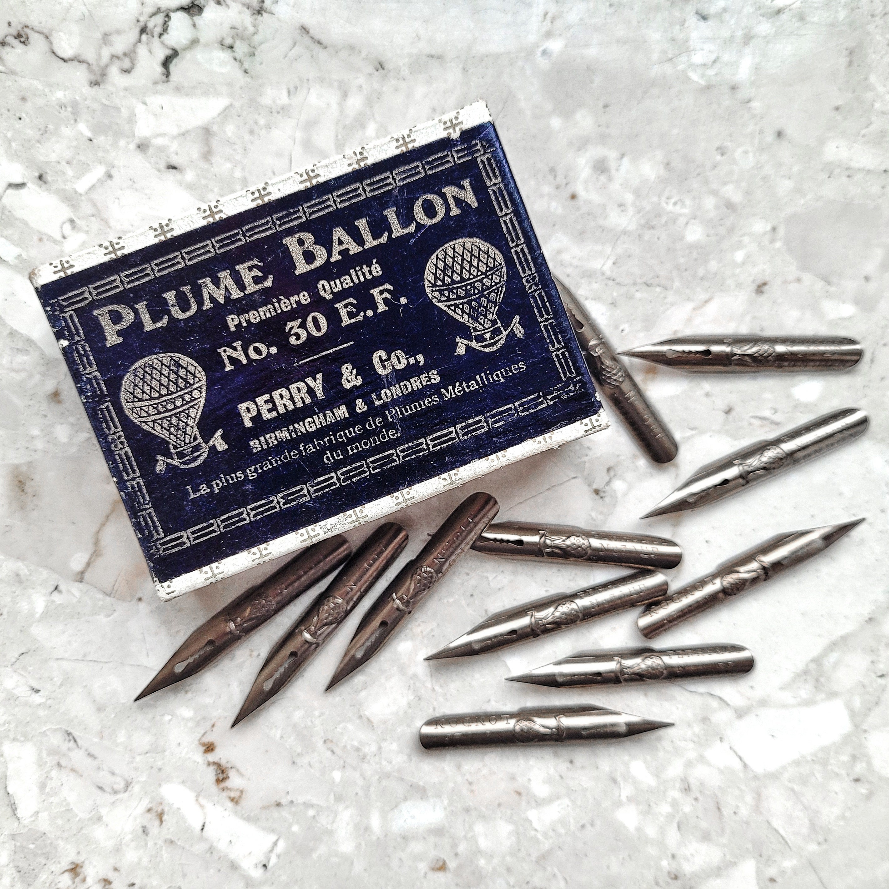 Perry & Co Plume Ballon No. 30 EF Vintage Nib Calligraphy Pointed Pen ...