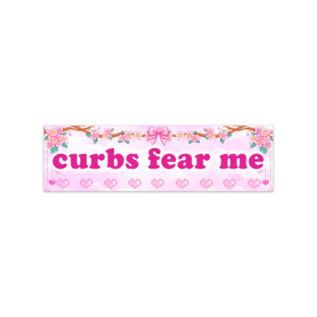 Funny Bumper Sticker Curbs Fear Me Bad Driver Car Sticker - Etsy