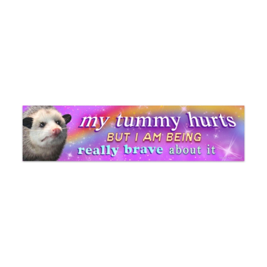 My Tummy Hurts but I'm Being Really Brave About It - Funny Possum ...