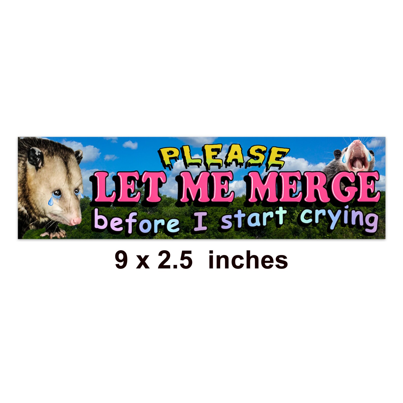 Please Let Me Merge Before I Start Crying Funny Possum - Etsy