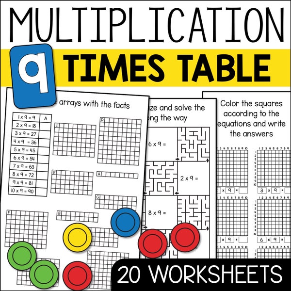 Multiplication Facts Worksheets - Etsy