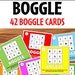 Boggle Cards for Spelling and Making Words Printable Boggle | Etsy