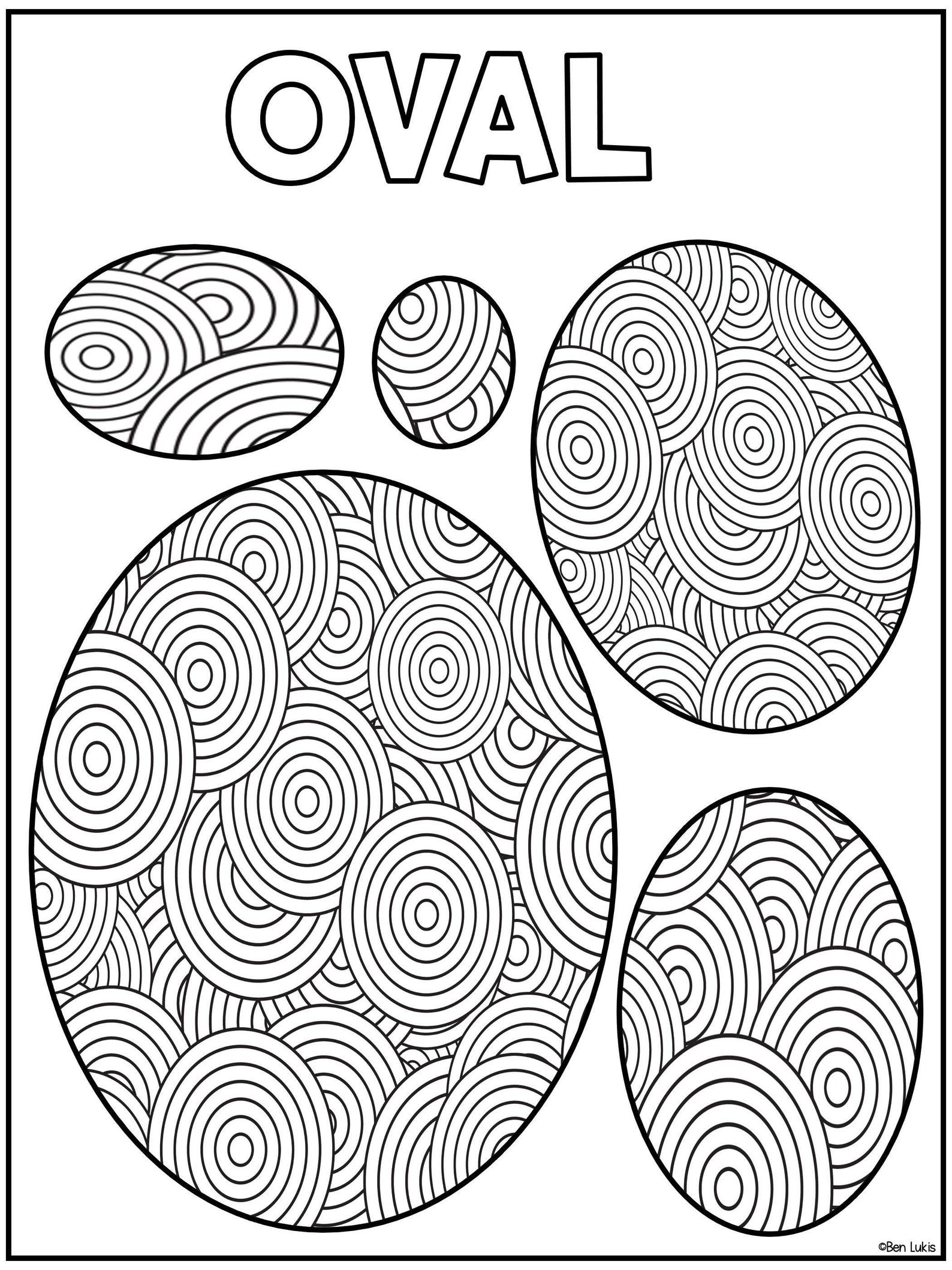 2D Shapes Coloring Pages for Kids, Geometry Activity (digital Download ...