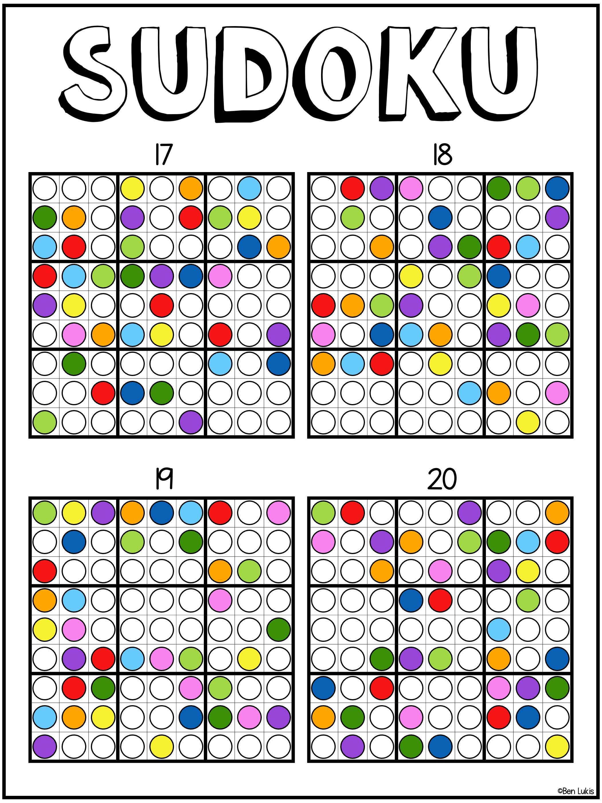 Sudoku Puzzles Coloring, 100 Sudoku Puzzle Sheets, Kids Puzzles, Quiet ...