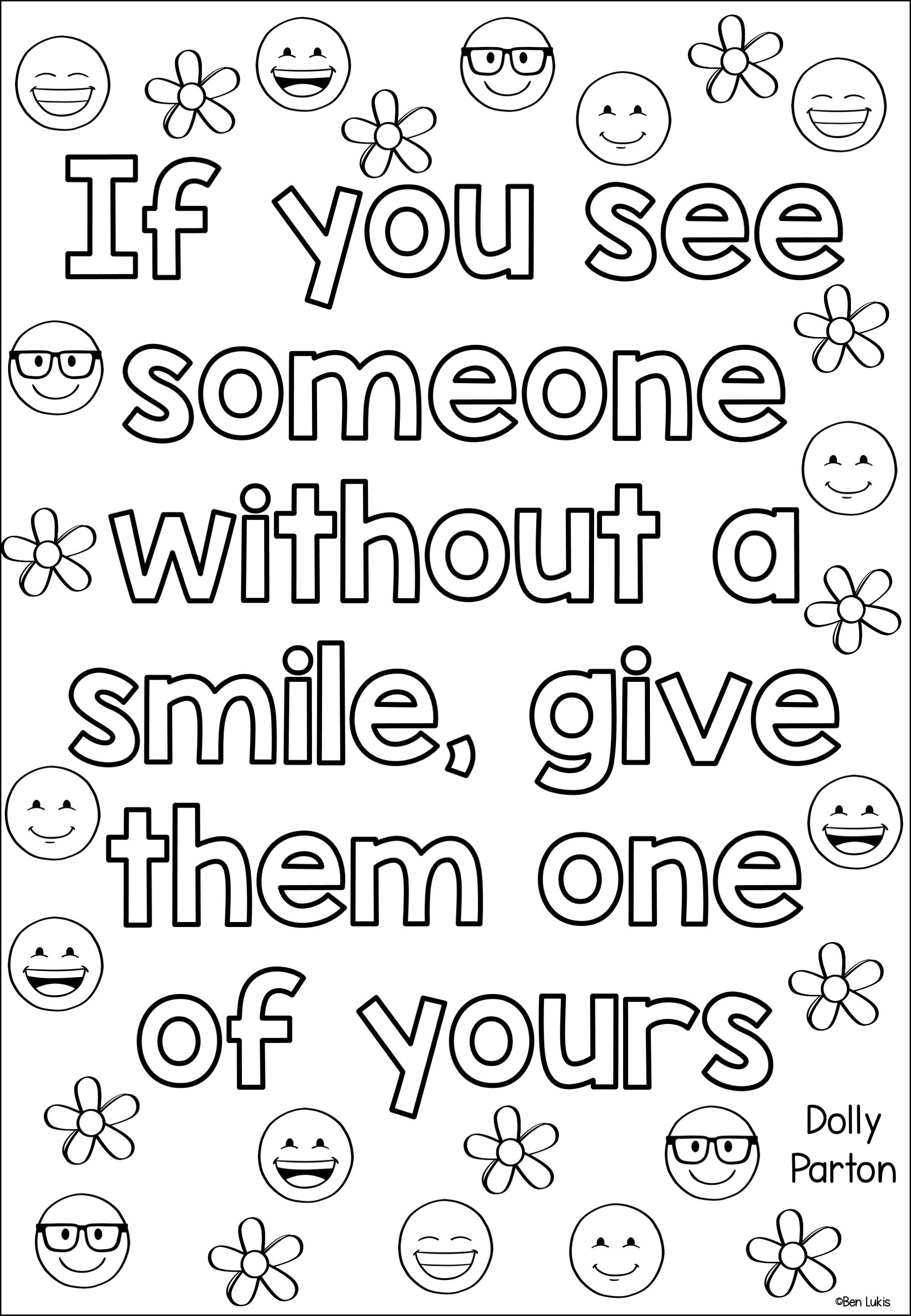 World Kindness Day Coloring Pages, Printable Kids Activity, Digital ...