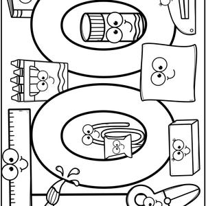 100 Days of School Coloring Sheets, 100th Day of School Coloring Pages ...