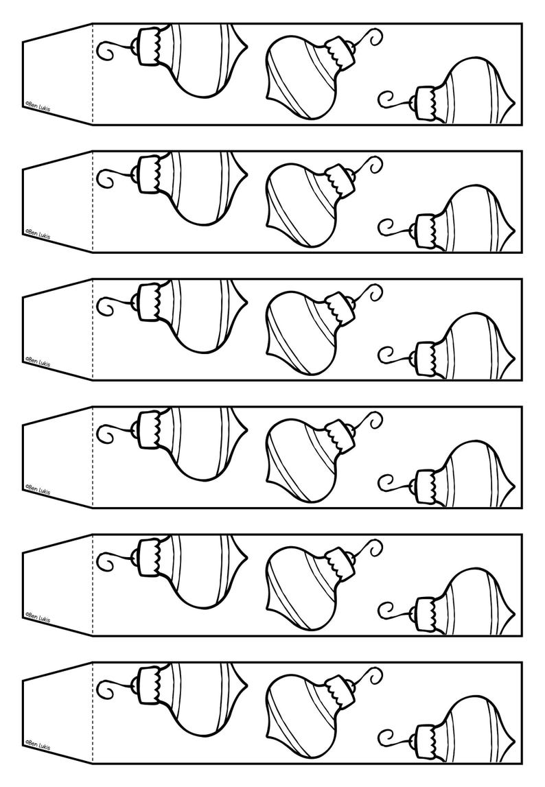 Christmas Paper Chain Craft, Christmas Coloring, Xmas Decor ...