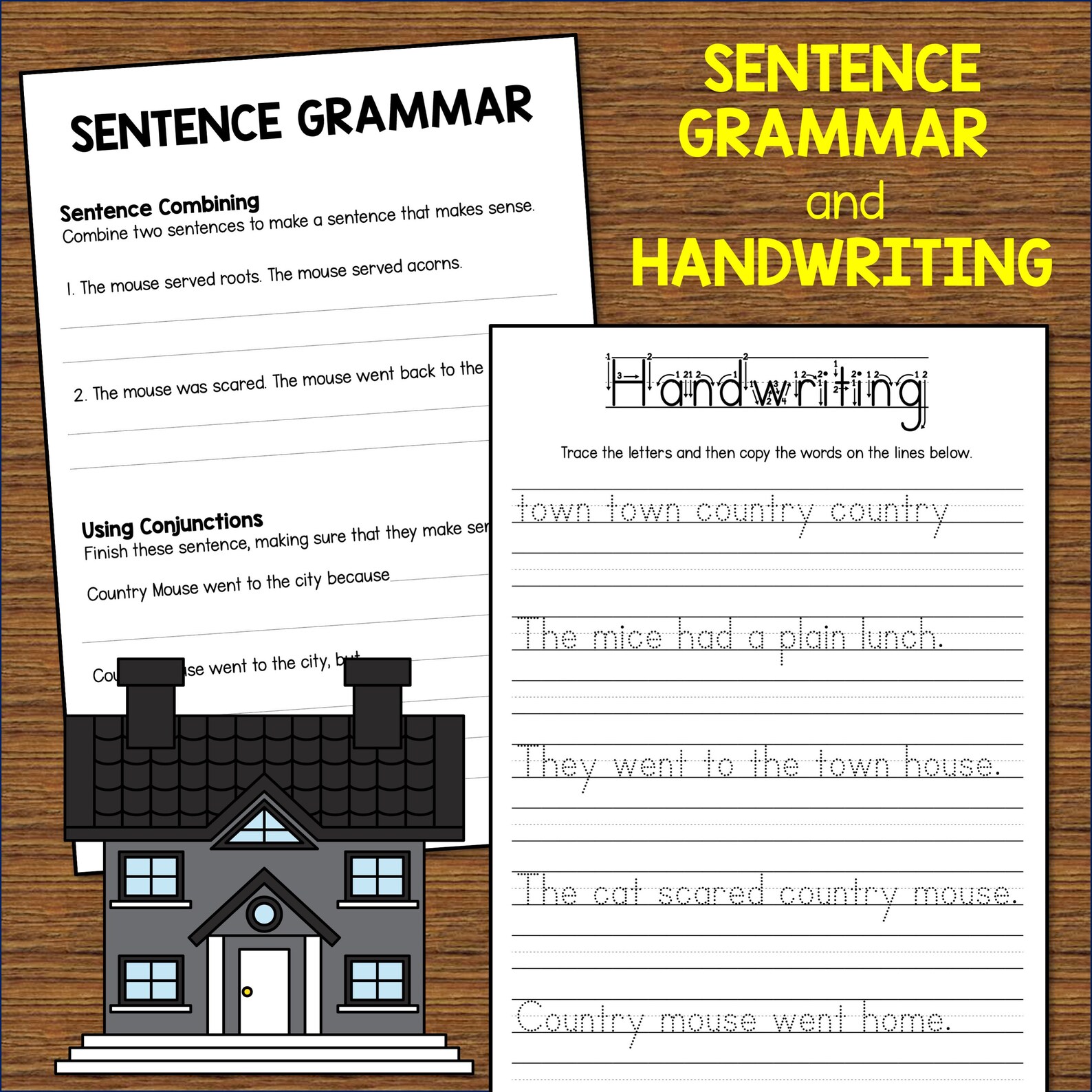 The Town Mouse and the Country Mouse Aesop Fables Activities - Etsy