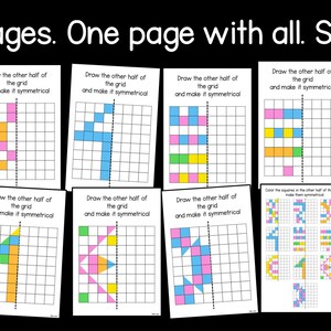 Symmetry Art and Math Worksheets, 10 Patterns to Copy and Draw ...