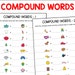 Compound Words Writing Activities and Wordsearches, Printable PDF ...