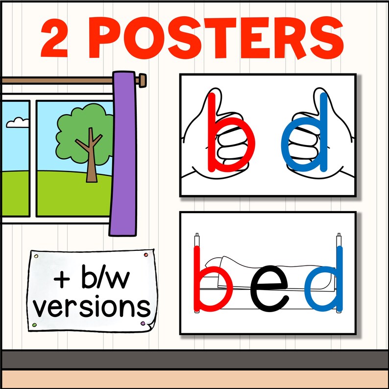 B D Letter Reversals Handwriting Practice Visuals, Posters & Worksheets ...