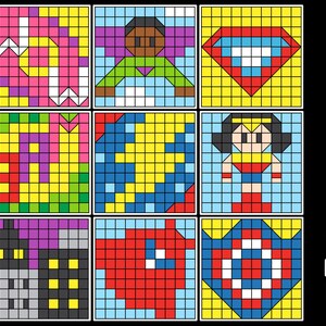 Place Value to 100 and Superhero Picture Math Worksheets, Place Value ...