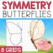 Symmetry Drawing of Butterflies, Art and Math Worksheets, Butterfly ...