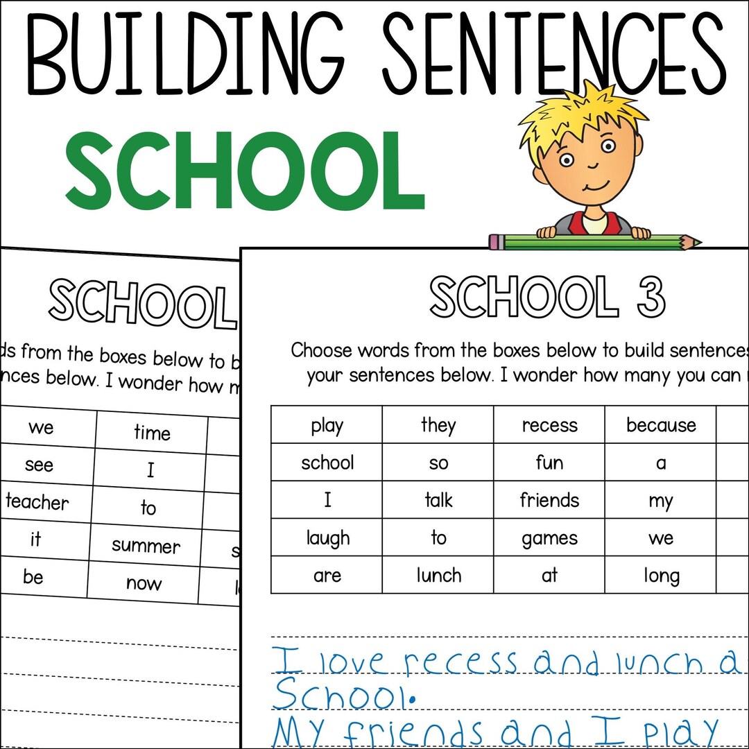 Building Sentences With Sentence Writing Prompts, Writing Sentences ...