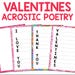 Valentines Day Acrostic Poetry Writing Templates, Valentines Day Poem ...