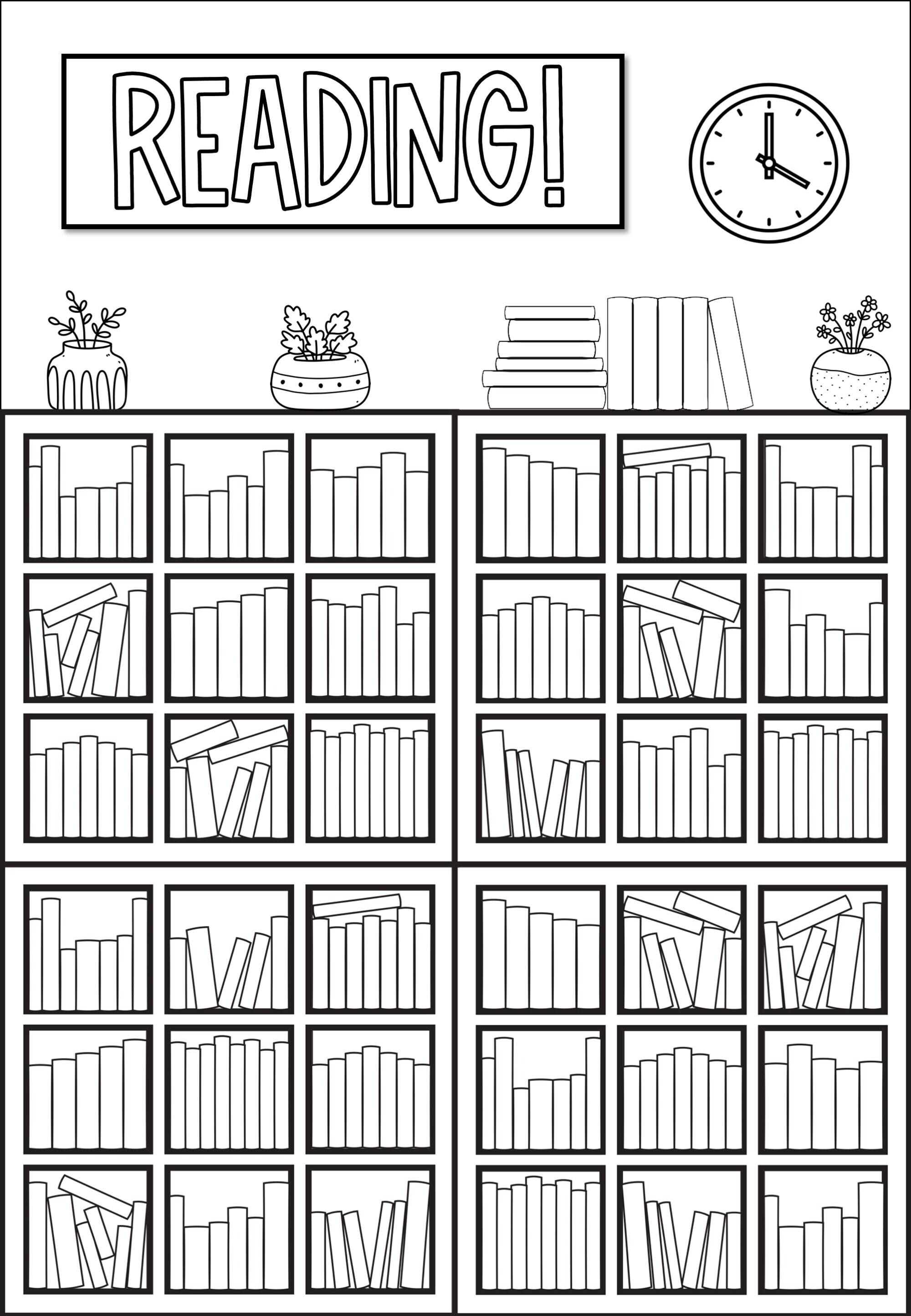 World Read Aloud Day Coloring Pages, Kids Educational Activity (PDF ...