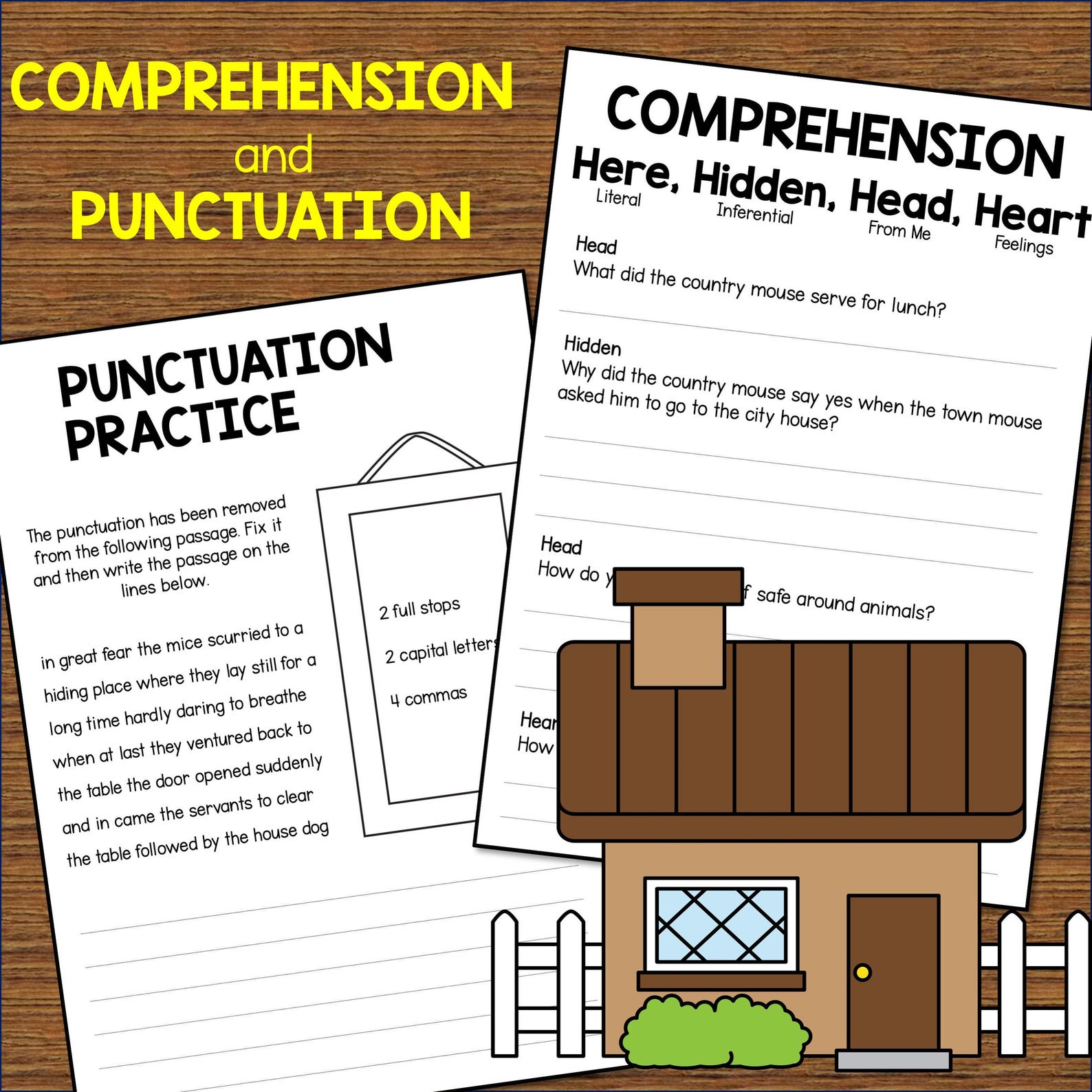 The Town Mouse and the Country Mouse, Aesop's Fables, ELA Literacy for ...