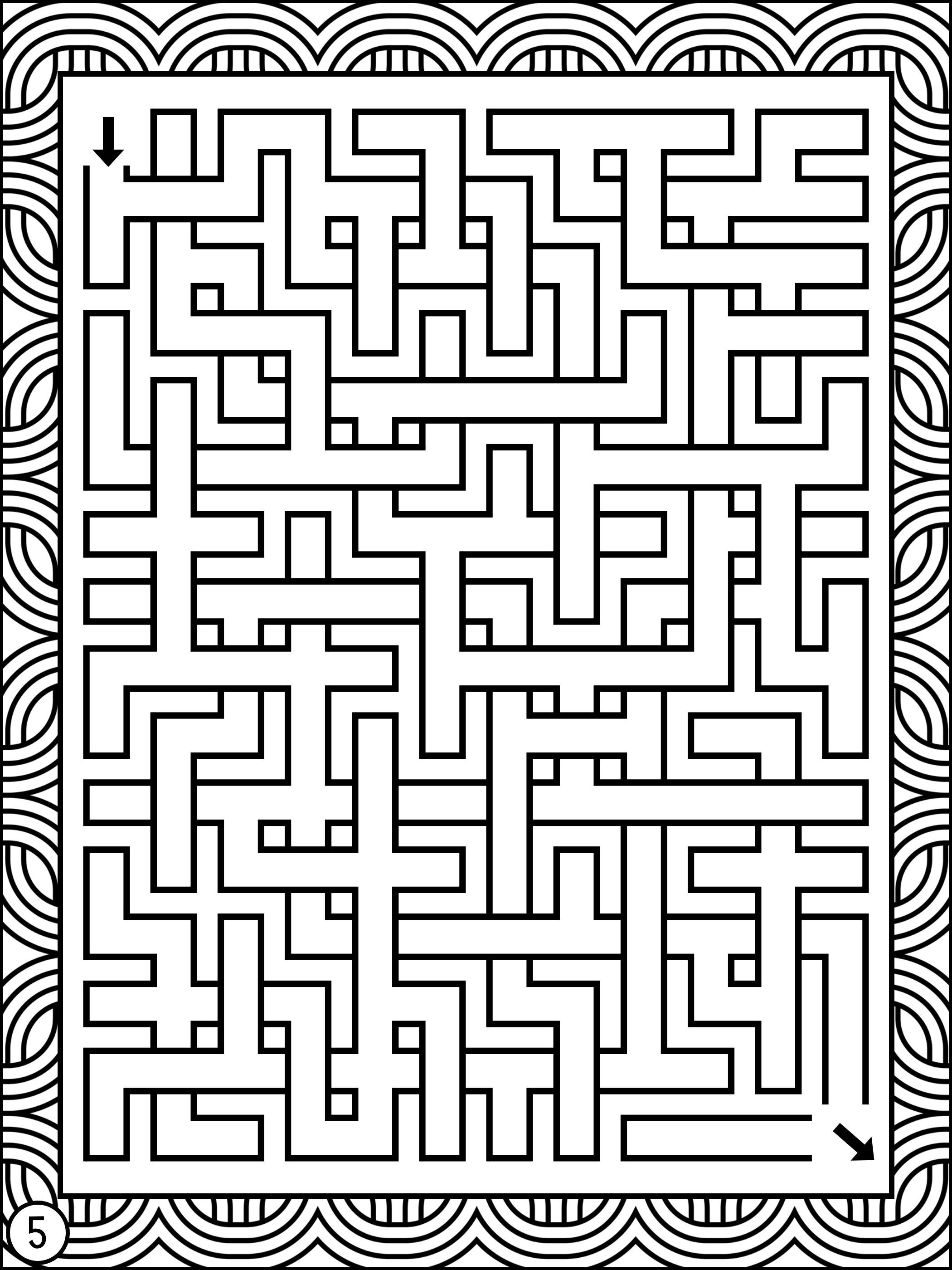 Printable Maze Coloring Pages, Kids Activity Book, PDF Download, Home ...
