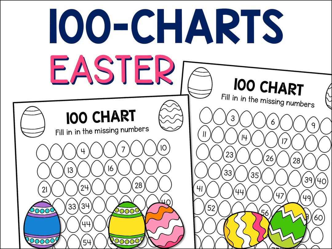Easter Math Place Value to 100 Worksheets, Printable PDF Math Sheets ...
