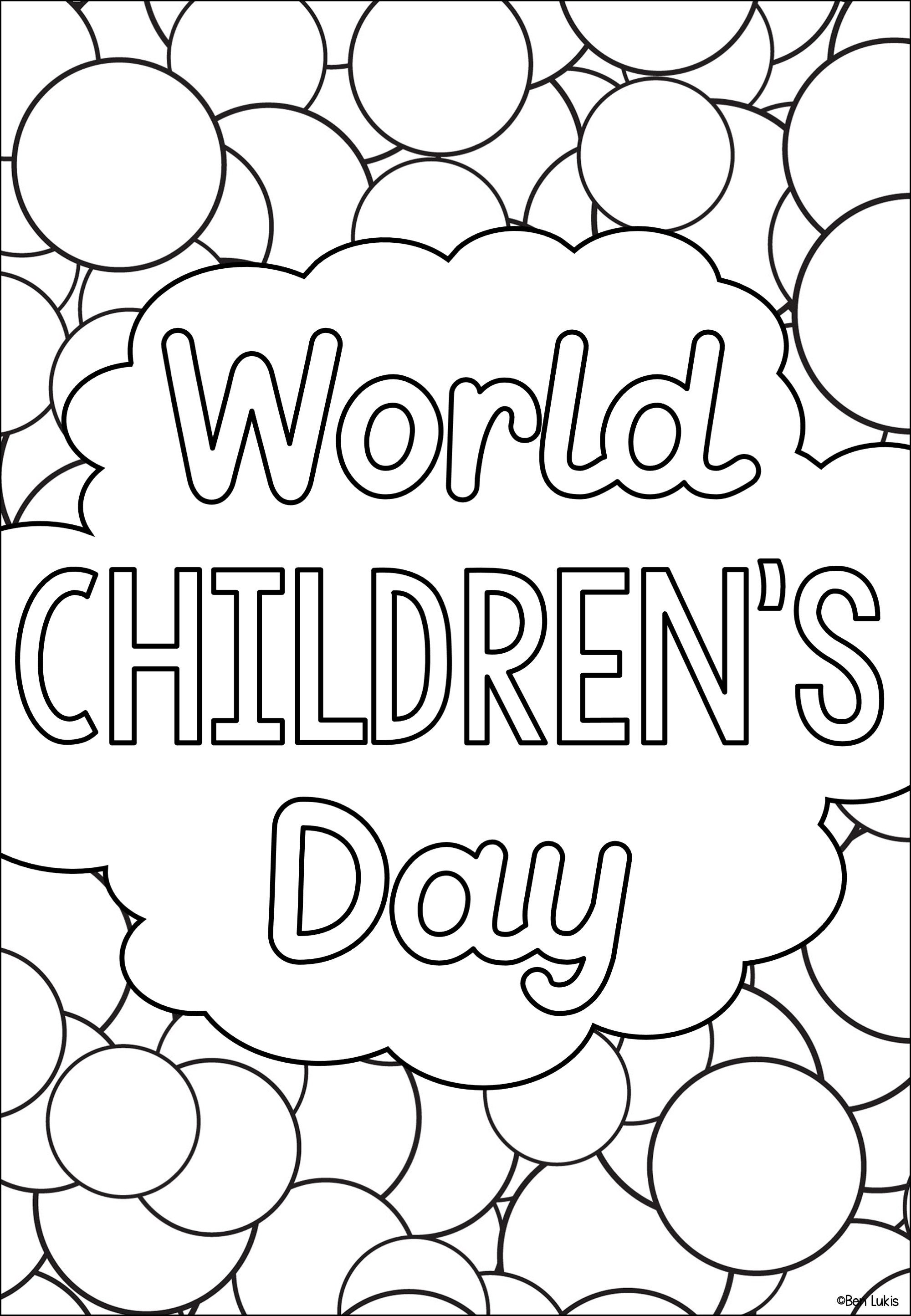 World Children's Day Coloring Pages, Printable Kids Activities ...