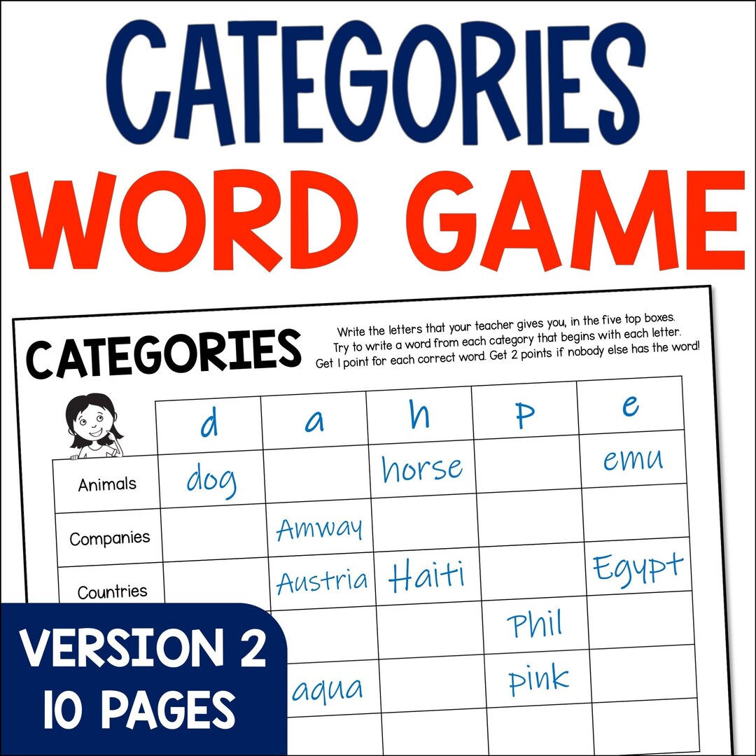 Vocabulary Word Activity for Word Fun and Literacy, Vocabulary Game of ...