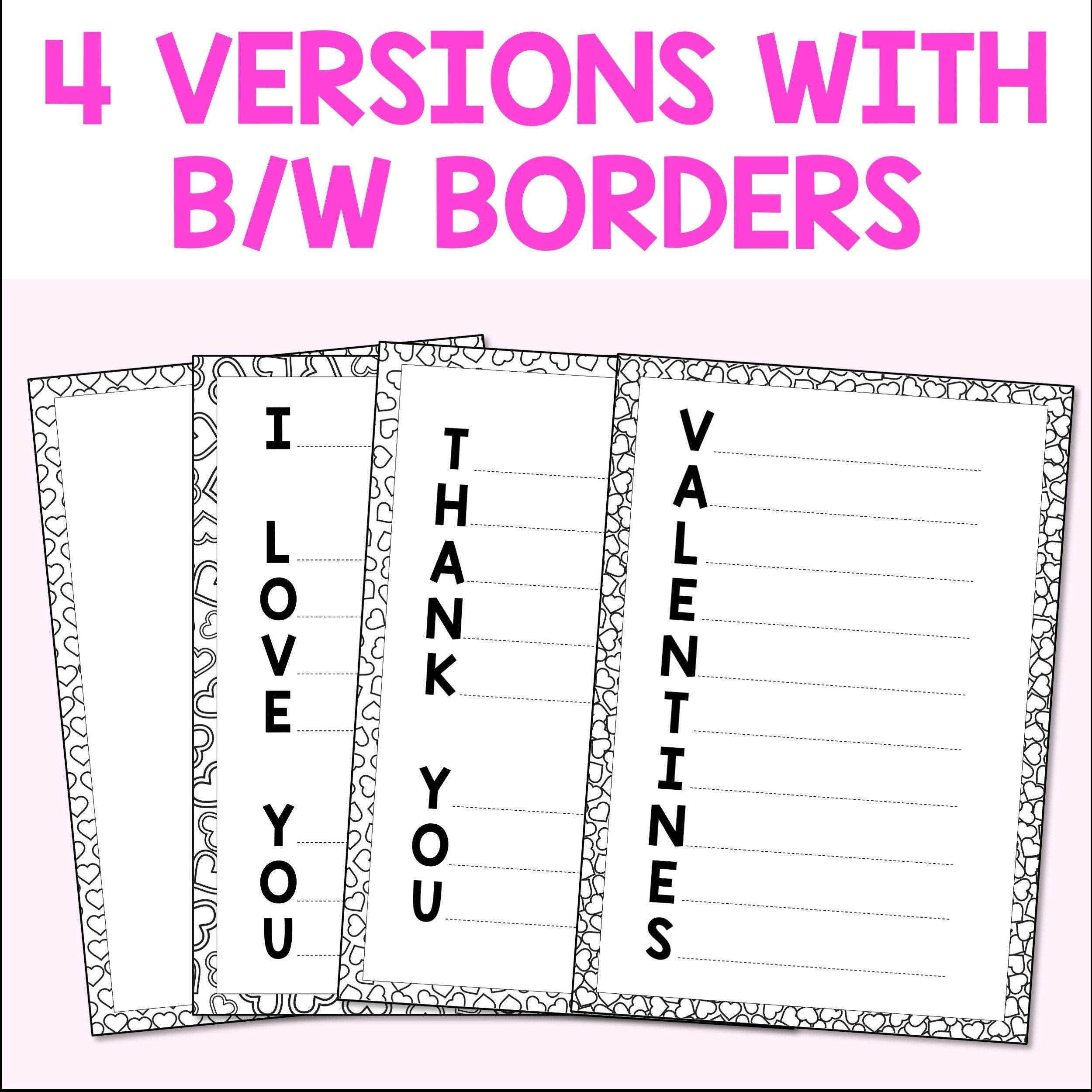 Valentines Day Acrostic Poetry Writing Templates, Valentines Day Poem ...