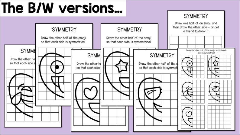 Symmetry Art and Math Worksheets, Valentines Day Activities for ...