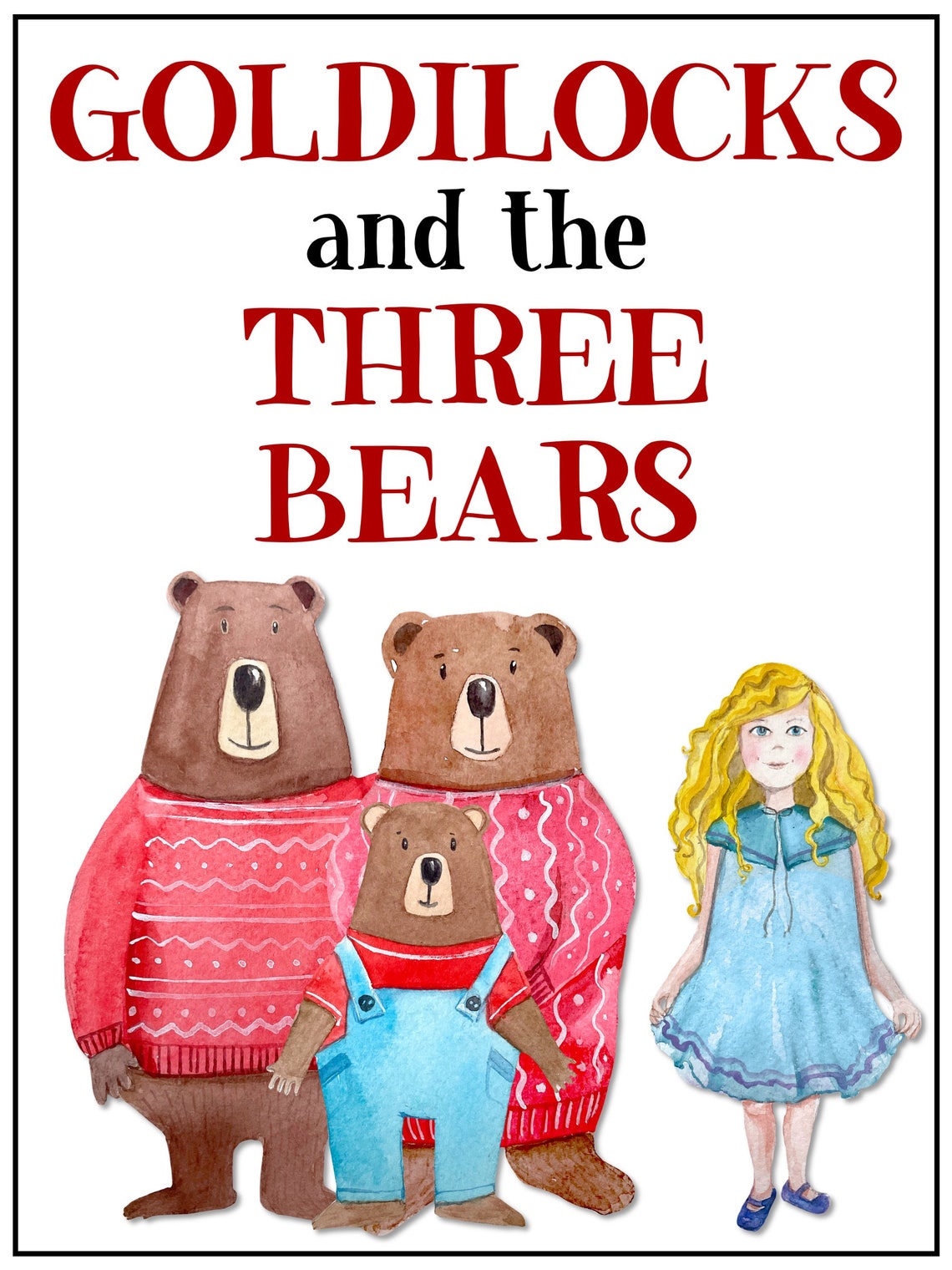 Goldilocks and the Three Bears Reading Passages, Fairy Tale to Read ...