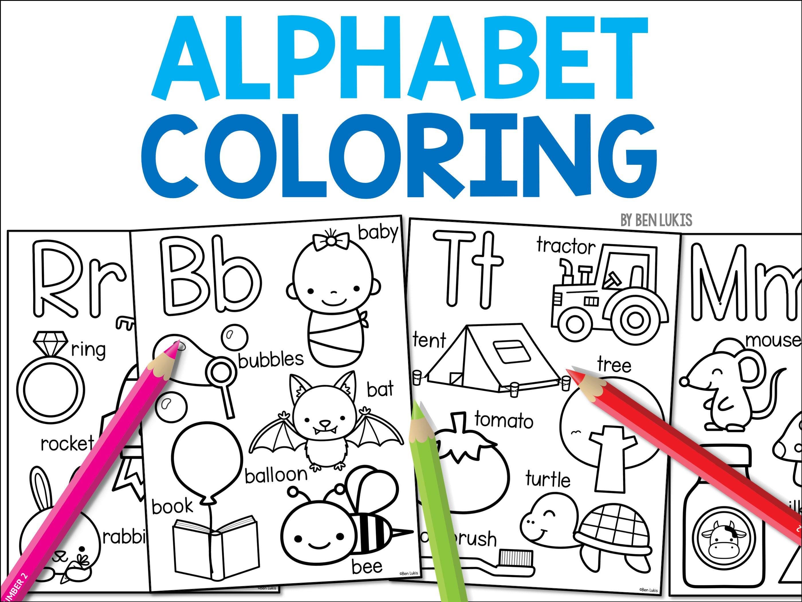 Printable Alphabet Coloring Pages for Kids, ABC Learning Activity ...