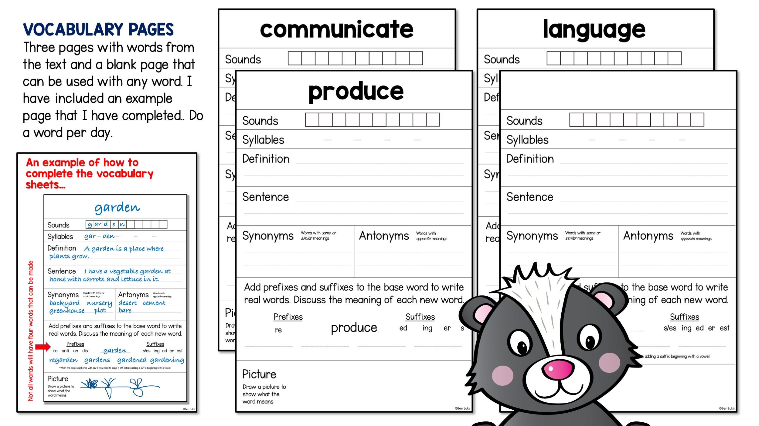 Mammals Literacy Activities, Reading and Writing About Mammals, 2nd ...