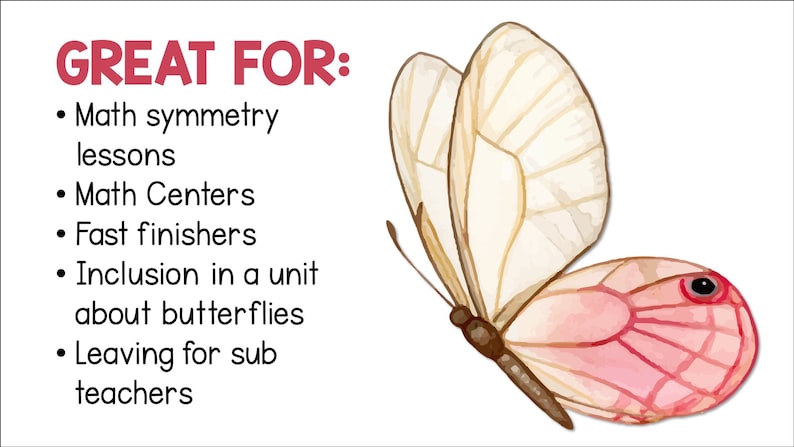 Symmetry Drawing of Butterflies, Art and Math Worksheets, Butterfly ...