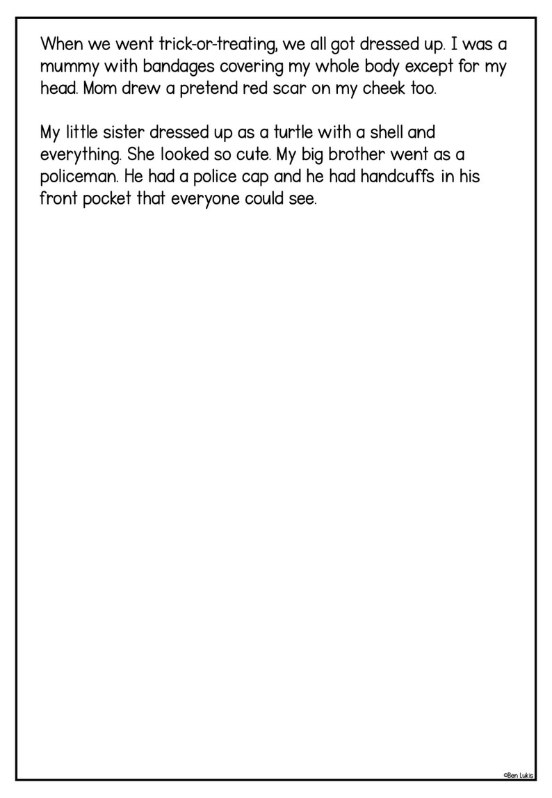 Halloween Reading Comprehension Passages to Illustrate, Read and ...